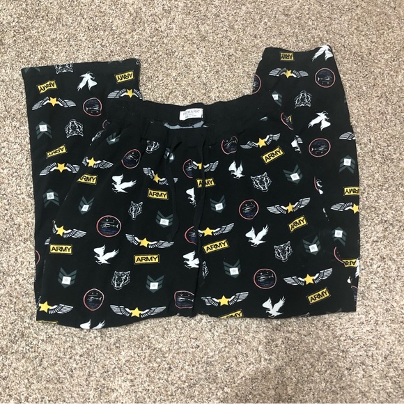Primark | Pants | Mens Xl Army Primark Black Pajama Pants | Poshmark